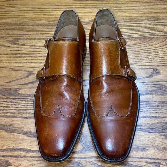 Magnanni | Shoes | Vintage Mens Magnanni Wing Tip Double Monk Brown ...